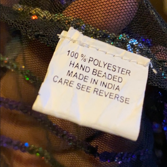 Odeon by Kris | Jackets & Coats | Black Lace Open Face Jacket W Sequins ...